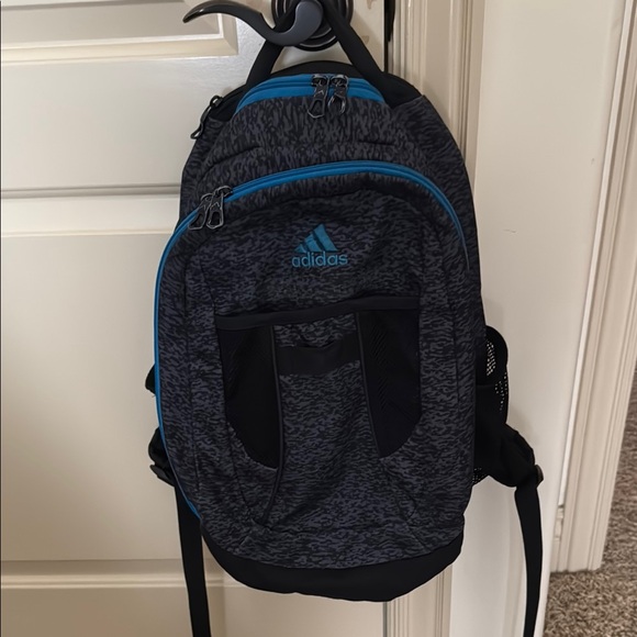 adidas | Accessories | Adidas Black And Blue Backpack | Poshmark